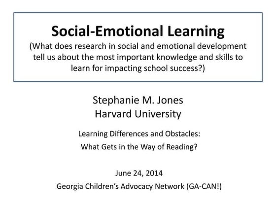 Social emotional learning | PPT