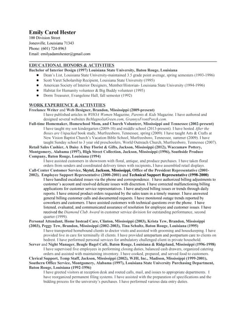 Carrie Hurst Resume 2016 revised | PDF