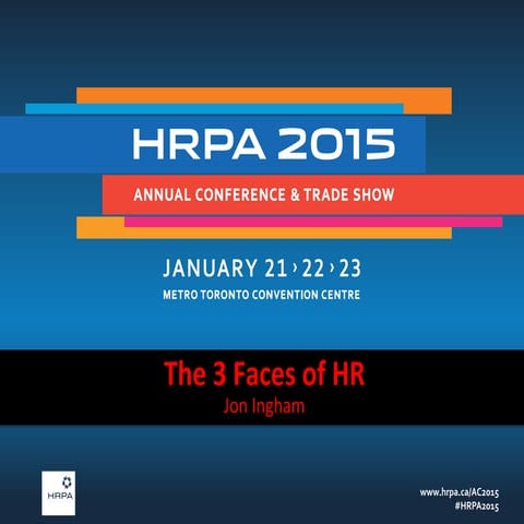 HRPA2015 Three Faces of HR | PPT