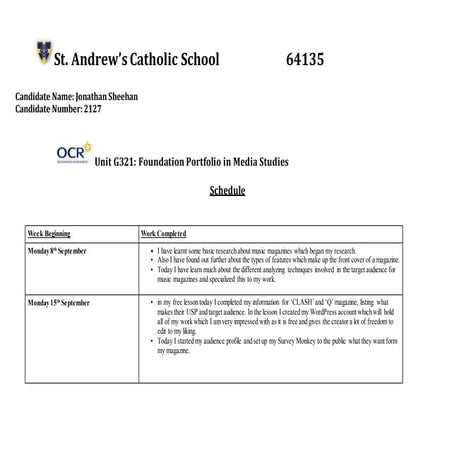 Weekly Journal of my APA Internship - Dane | DOCX
