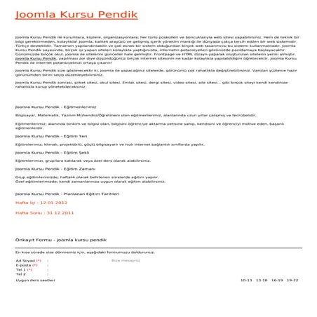 Joomla kursu-pendik | PDF