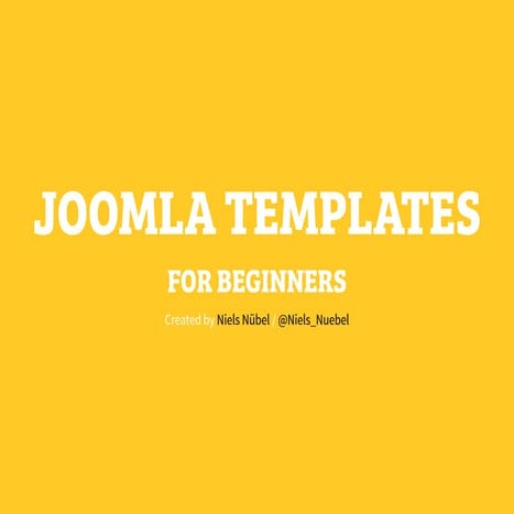 Joomla! Templates for Beginners | PPT