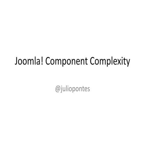 Joomla Complex Component Mvc Proposal Pptx Web Development Internet 6916