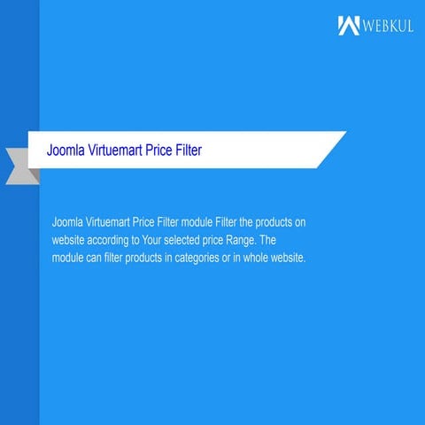 Joomla virtuemart price filter | ODP