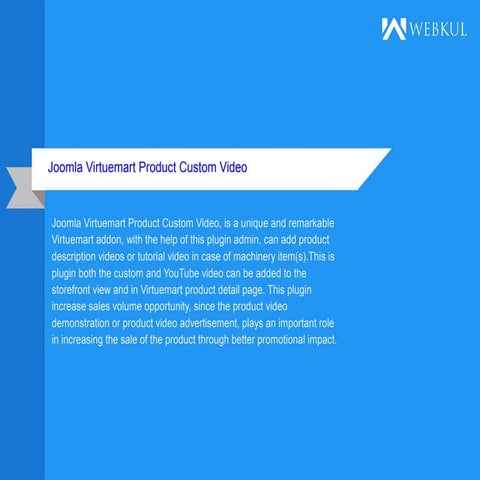 Joomla virtuemart product custom video | PPT