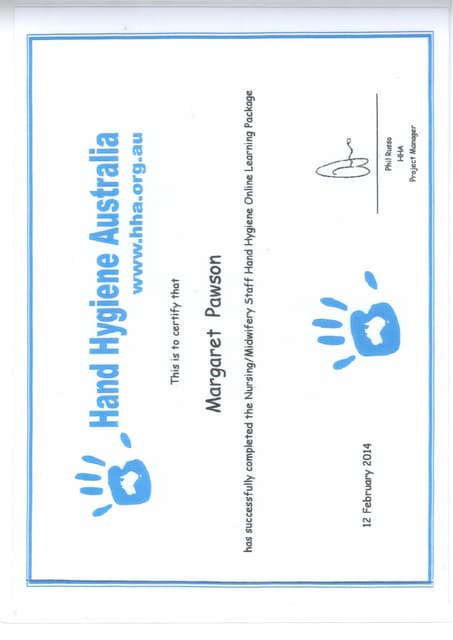 hand hygiene certificate HSE | PPT
