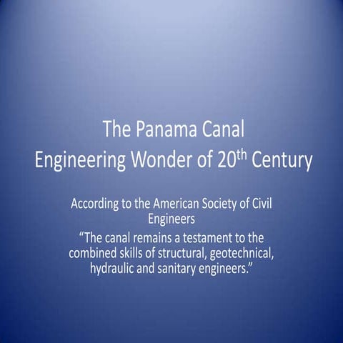 Panama Canal Presentation | PPTX