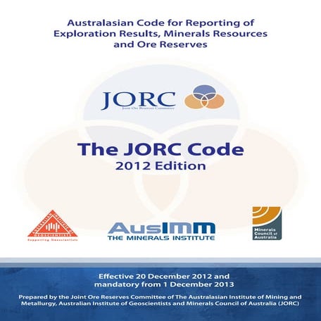 The JORC Code | PDF