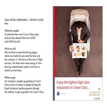 Royal Jordanian Crown Class | PDF