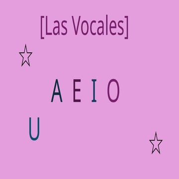 las vocales CON EJEMPLOS DE IMÁGENES DE LAS | PPTX