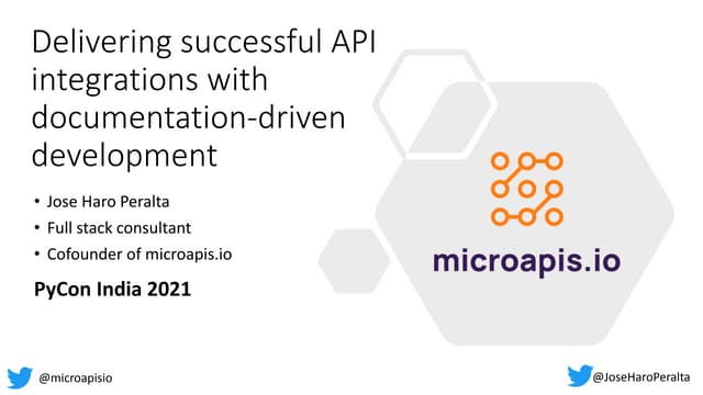 Delivering successful API integrations with documentation-driven ... Delivering successful API integrations with documentation-driven ...