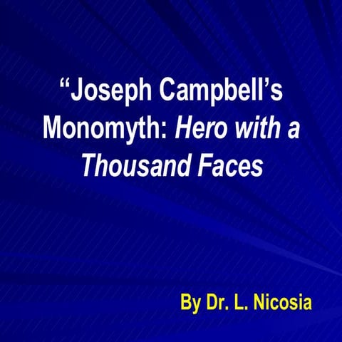 Joseph Campbell Hero And Quest | PPT