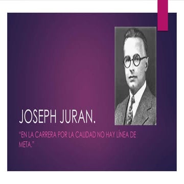 Joseph juran aportaciones al control de la calidad | PDF