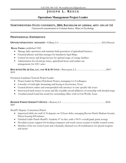 Joseph Reece presentations