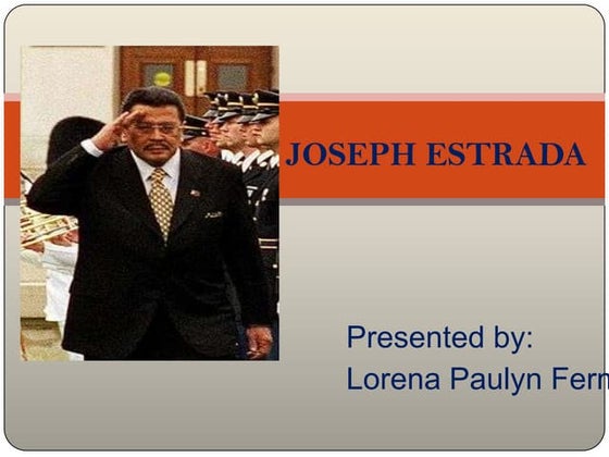 Q4 lesson 30 joseph estrada | PPTX