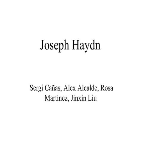 Joseph haydn | PPT