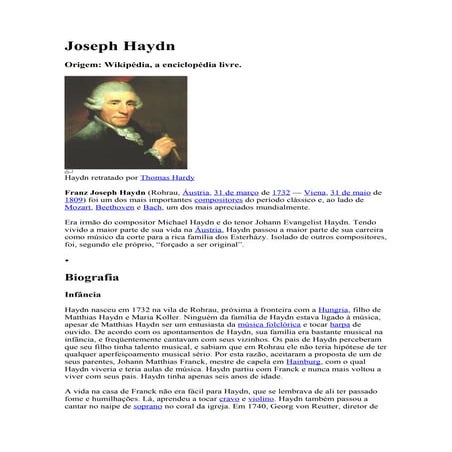 Joseph haydn | PDF