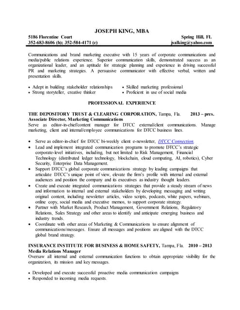 Communication Specialist and Account Manager | DOC