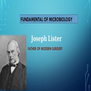 JOSEPH LISTER Antiseptic Surgery Techniques | PPTX