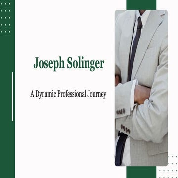 Joseph Solinger - A Dynamic Professional Journey | PDF