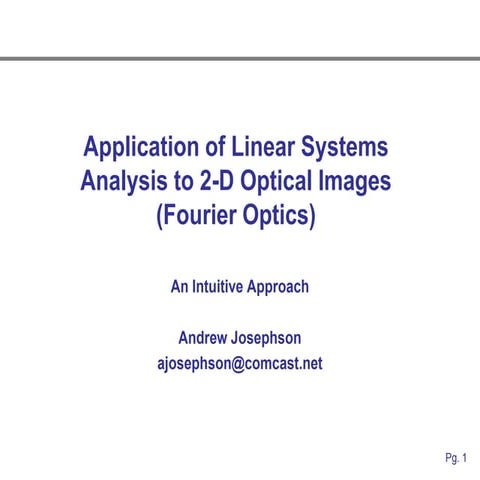 An Intuitive Approach to Fourier Optics | PDF