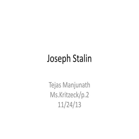 Joseph stalin | PPT