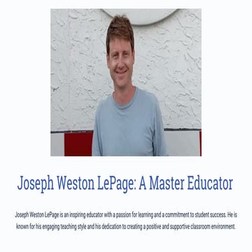 Building a Successful Teaching Career: Insights from Joseph Weston ...