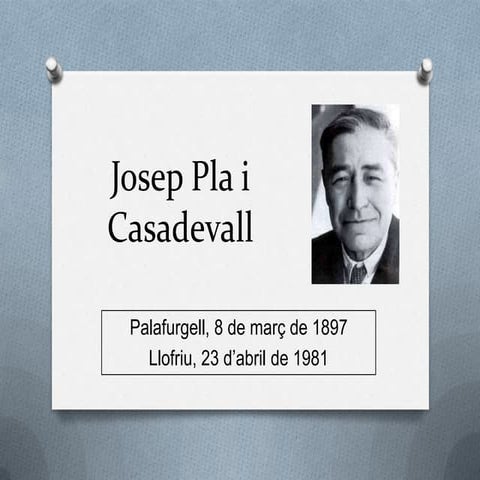Josep pla | PPTX