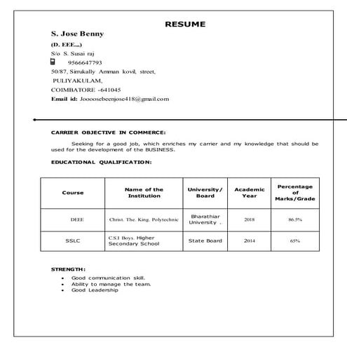Jose resume | PDF