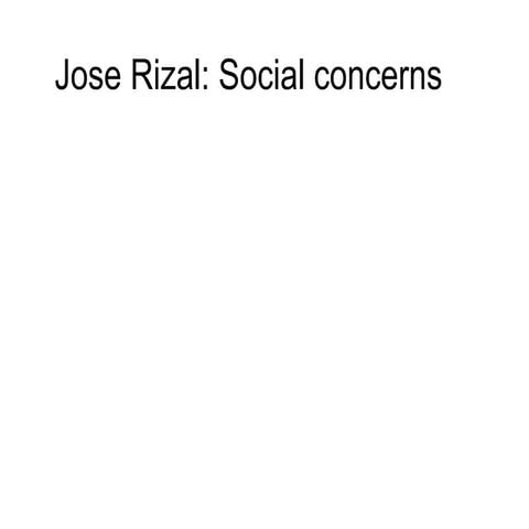 Jose Rizal Social Concerns | PPT