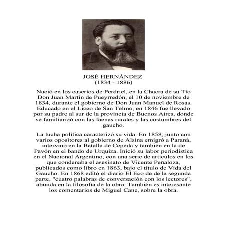 Biografía de José Hernández | PDF