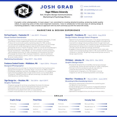 Josh Grab - Design Resume | PDF
