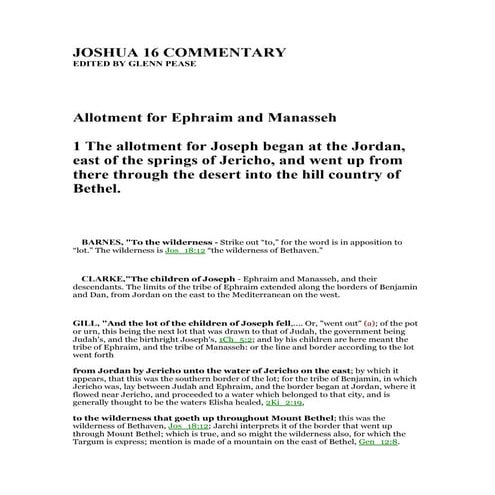 Numbers 34 commentary | PDF