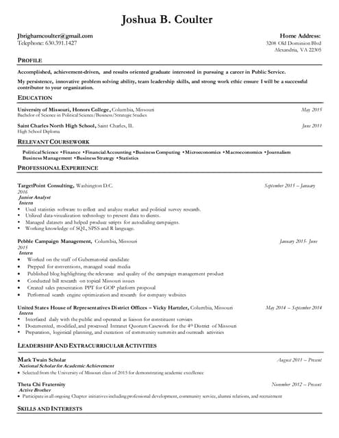 USAJOBS - Resumes | PDF