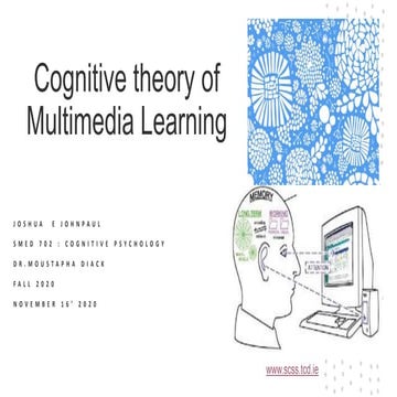 Cognitive theory in multimedia learning | PPTX