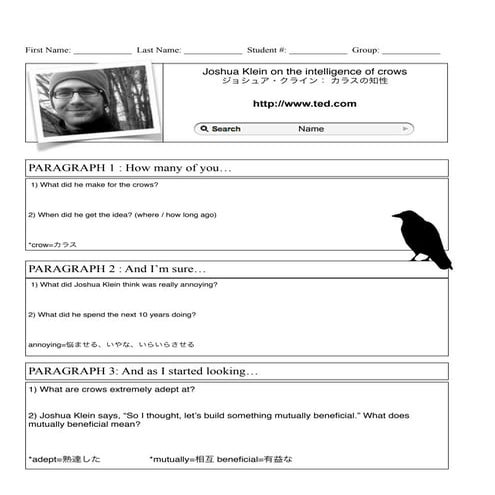 Joshua klein crows 2015 | PDF