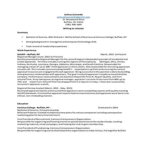 Joshua leonardo resume (1) | PDF