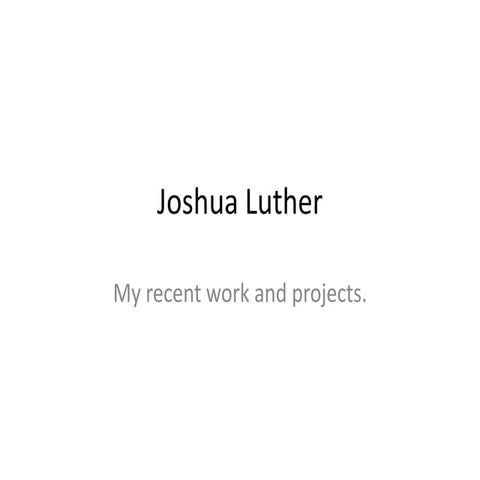 Joshua Luther | PPTX | Business | Business and Finance