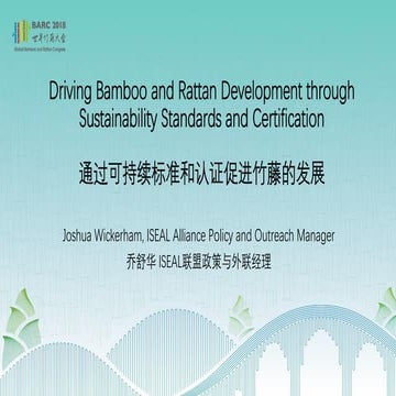 Joshua Wickerham_Driving B&R Development through Sustainable Standards ...