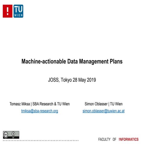 Machine-actionable Data Management Plans | PDF | Databases | Computer Software and Applications