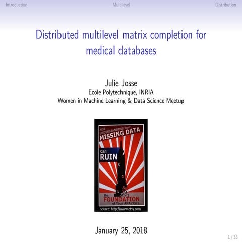 Distributed Multi-Level Matrix Completion for Medical Databases by ...