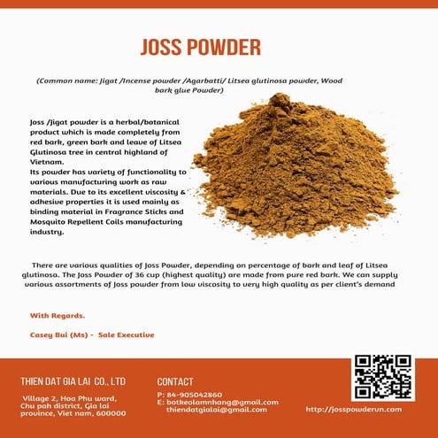 JOSS POWDER/ JIGAT POWDER/ LITSEA POWDER | PDF