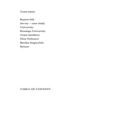 Jot case study - Report 2 | DOCX