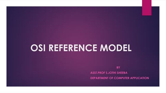 Osi reference model | PPTX