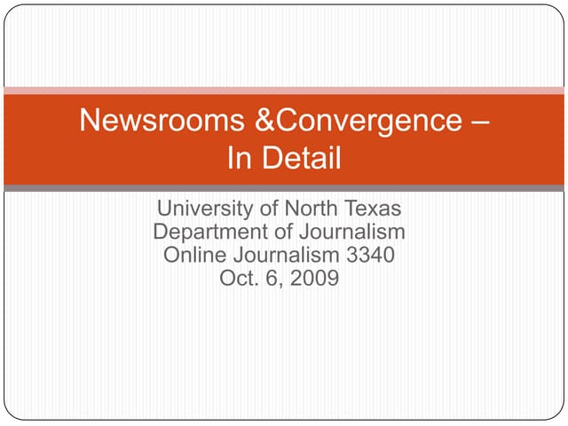 Convergence Journalism: The Evolution of Media Integration | PDF