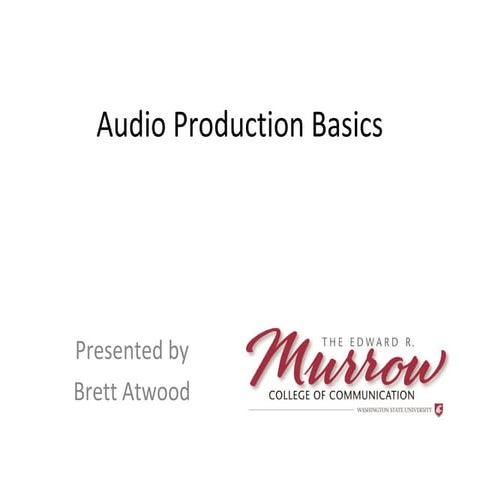 Audio Production Basics | PPT