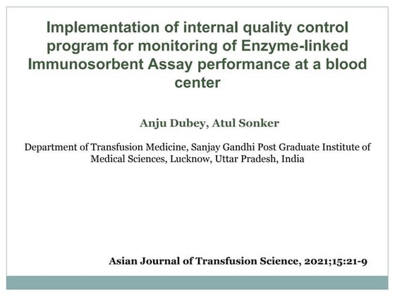 Troubleshooting Poor Eqa Qc Performance In The Laboratory Pdf