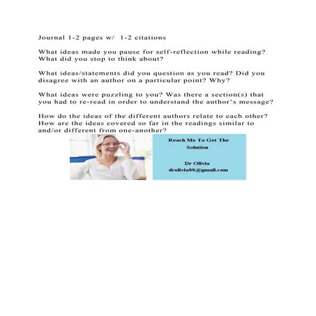 Journal 1-2 pages w 1-2 citationsWhat ideas made you pause for.docx