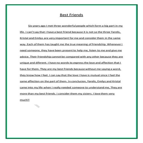 Journal 1 best friends | DOCX