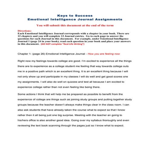 Journal%20 entries | DOC | College Planning | College Education